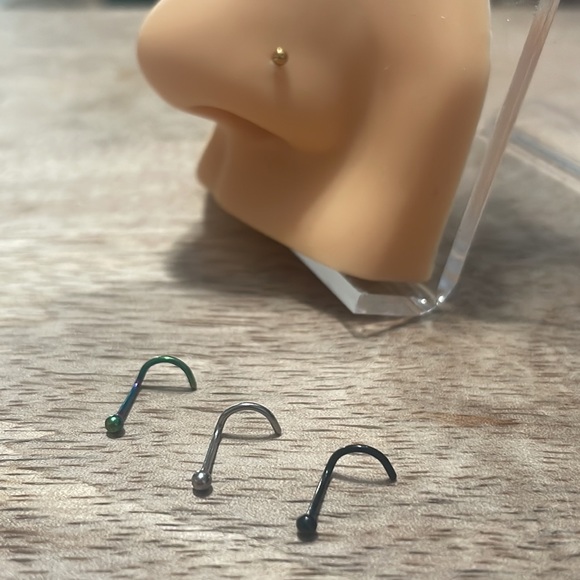 Jewelry | 4 Pc Tiny Ball Nostril Screw Nose Ring | Poshmark